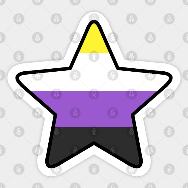 Non-binary Pride Star - Non Binary - Sticker | TeePublic